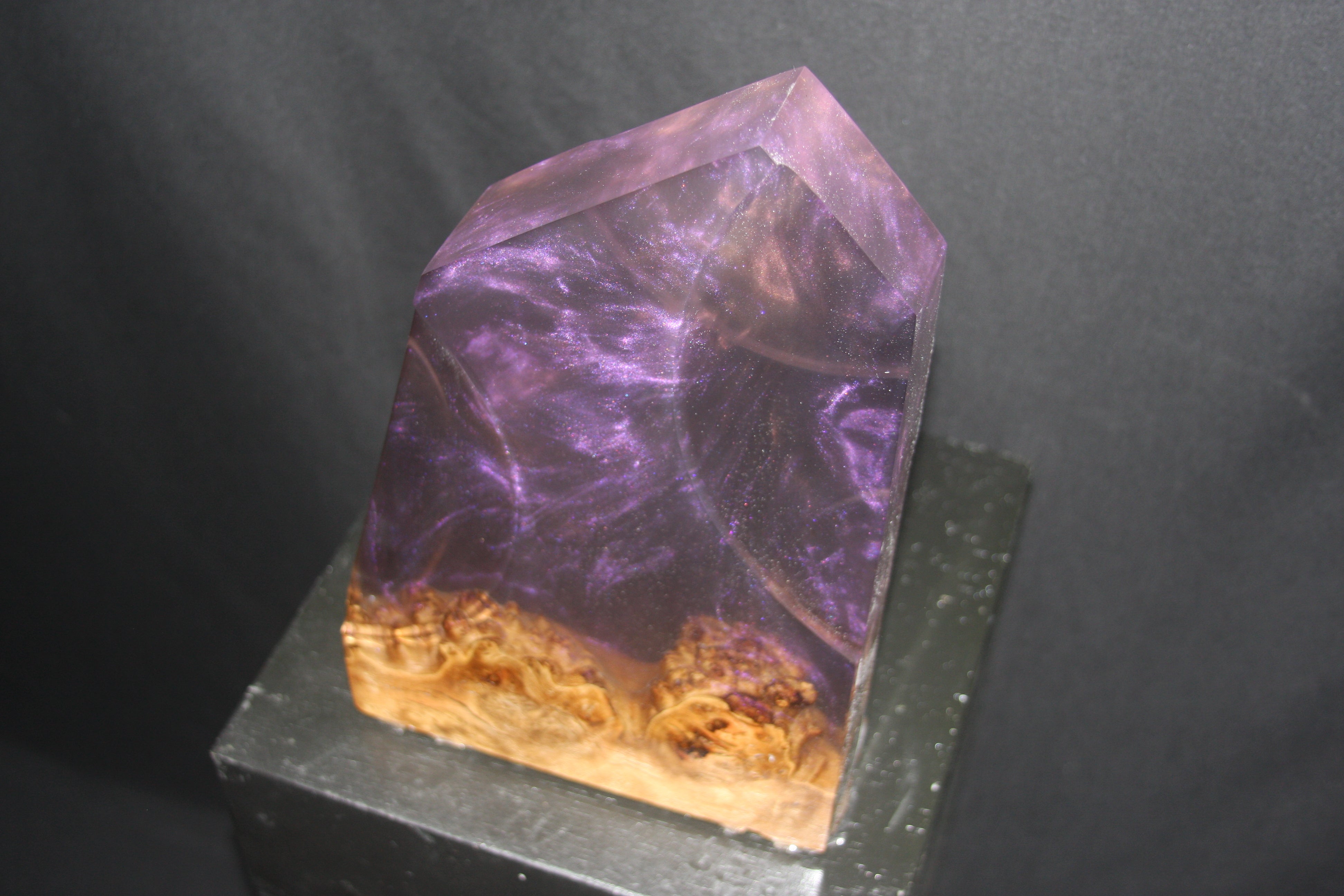 Hybrid Burl with Purple Haze Epoxy Sculpture – its just wood by dc