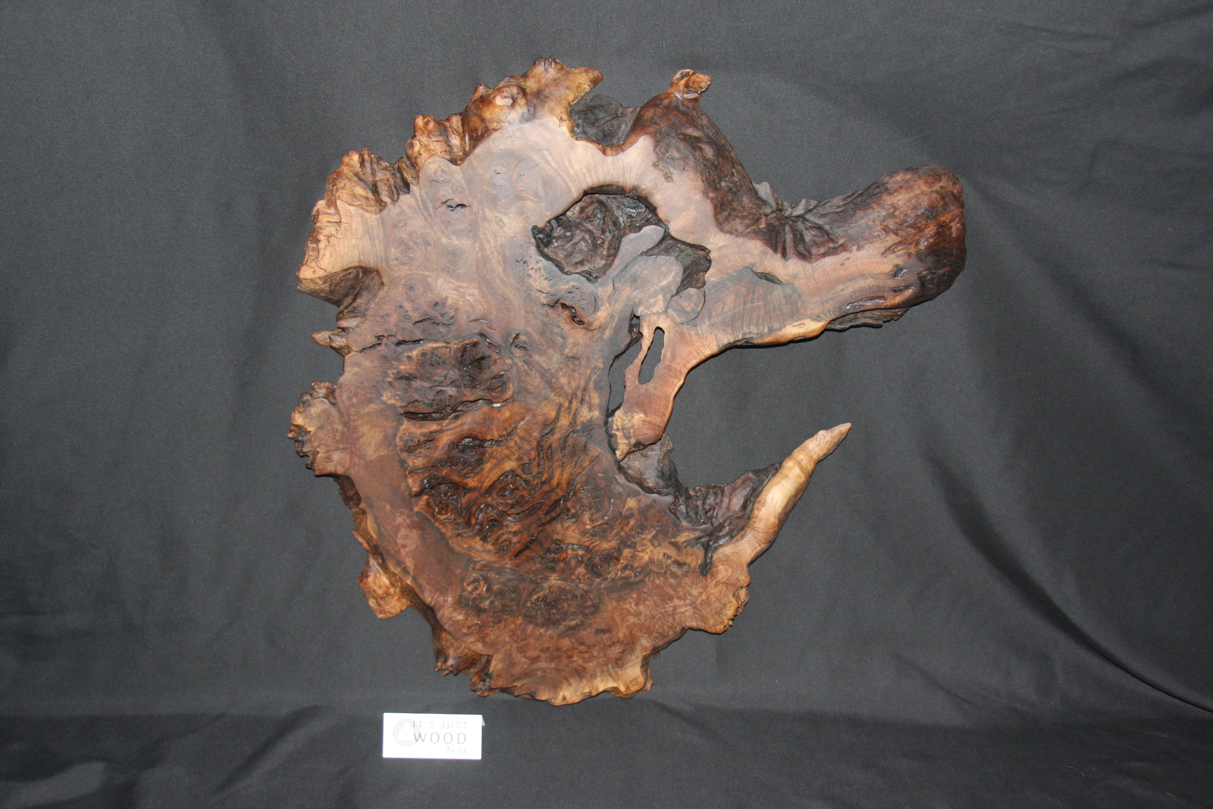 Highly figured Claro Walnut Root Burl Wall art – its just wood by dc