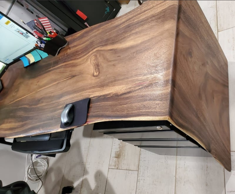 Custom Designed Live Edge Desk – its just wood by dc